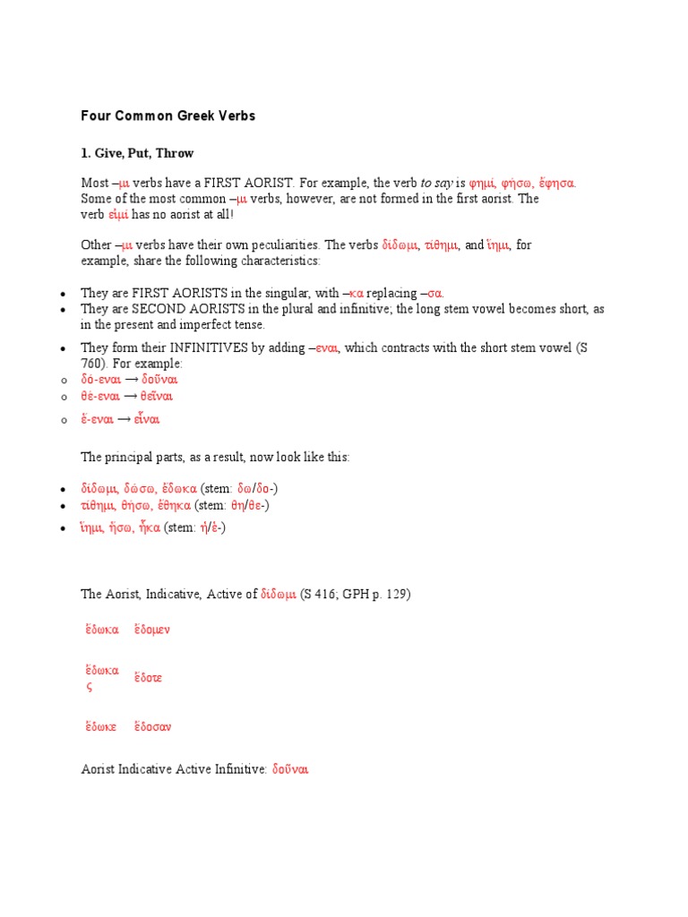 The Aorist Tense Part II | PDF | Linguistics | Language Mechanics