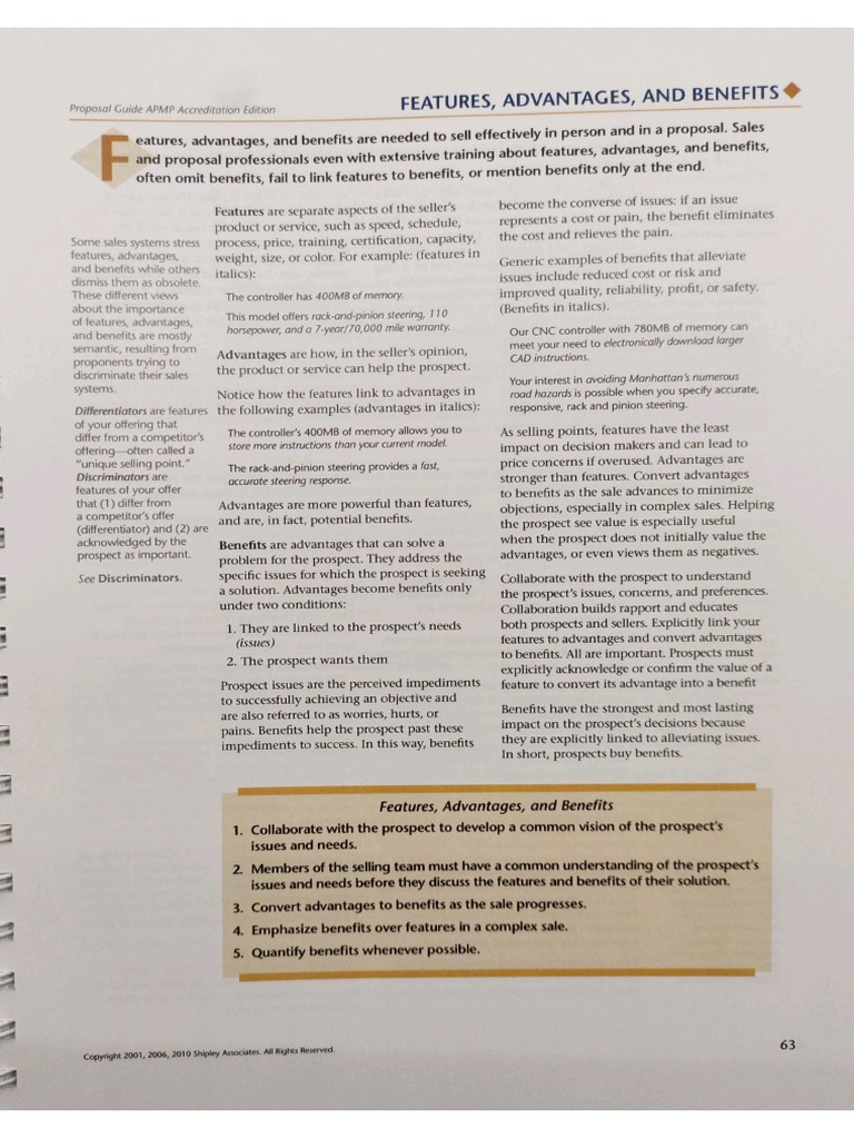 Features Advantages Benefits - FAB | PDF