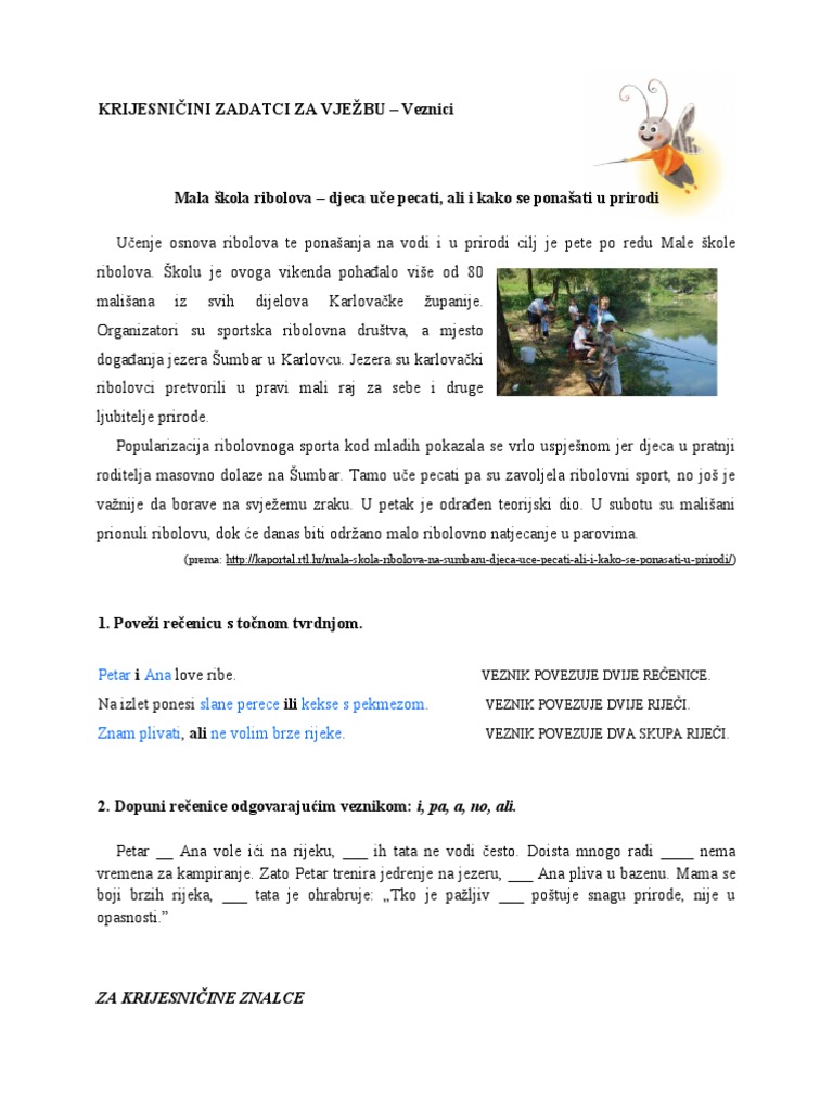 Nastavni Listić 3 - Veznici | PDF