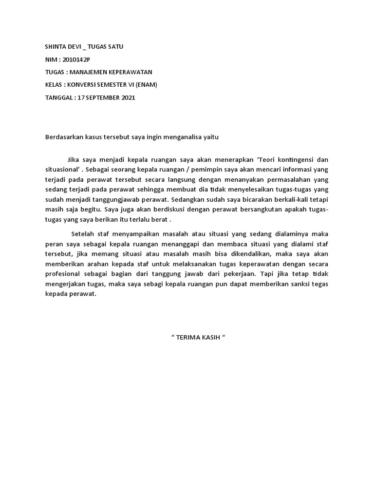 Shinta Devi - Tugas Satu | PDF