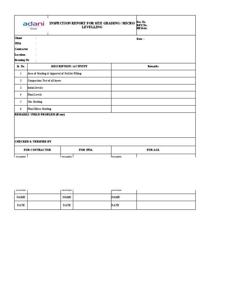 AGL CIVIL Work Check List | PDF | Concrete | Brick