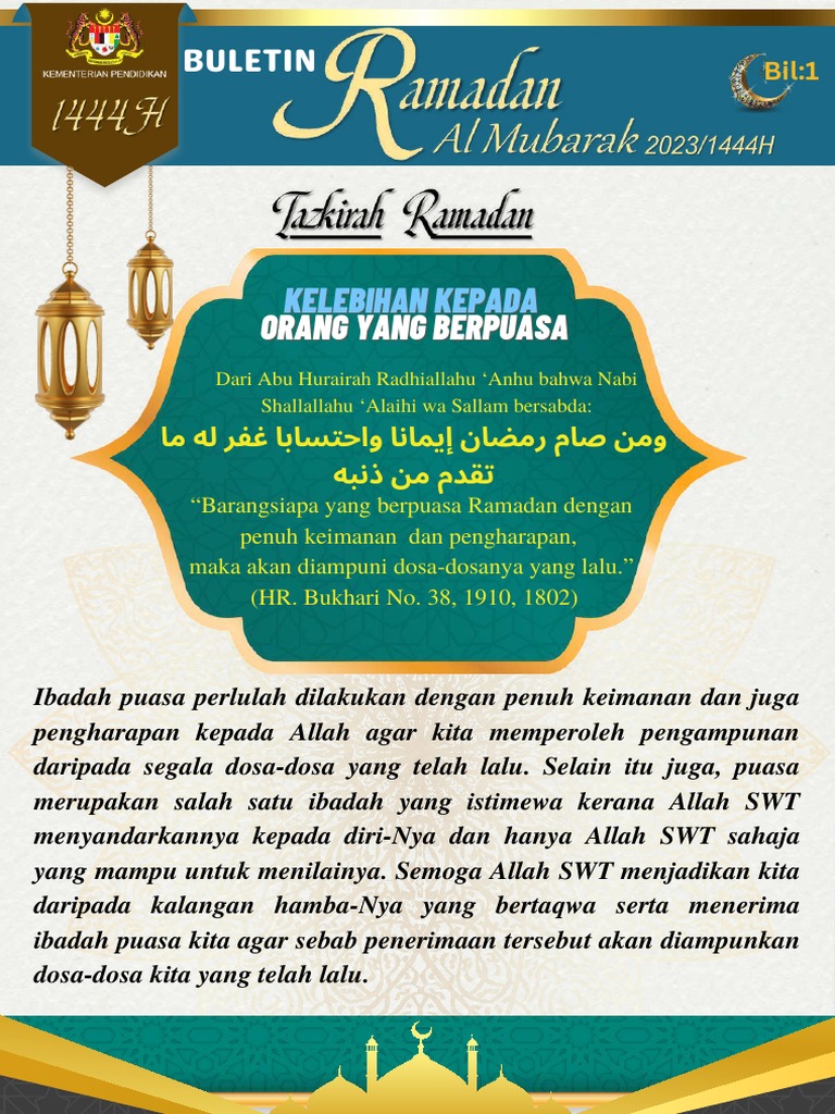Buletin Ramadan KPM 1444H Bil. 1 | PDF