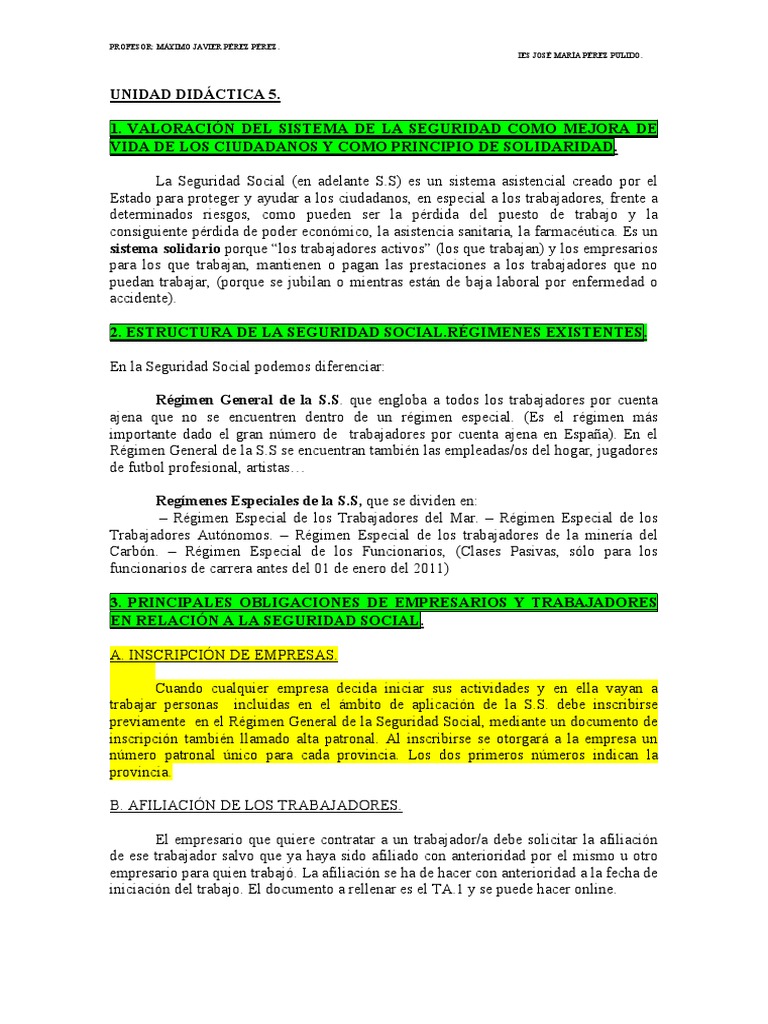 Tema 5 Fol | PDF | Desempleo | Jubilación