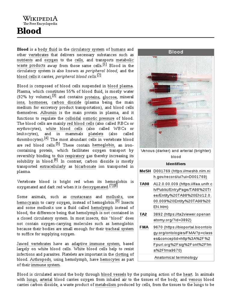 Blood | PDF | Blood | Hemoglobin