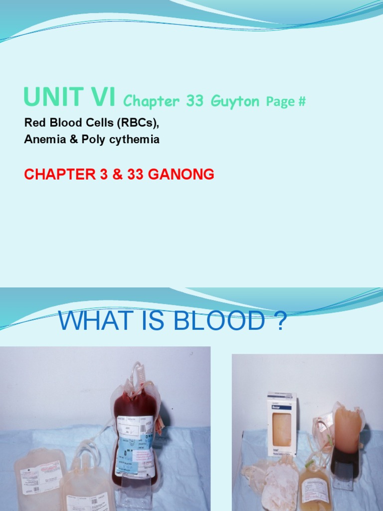 BLOOD Physiology Guyton 14th Edition Chapter 33 | Download Free PDF ...