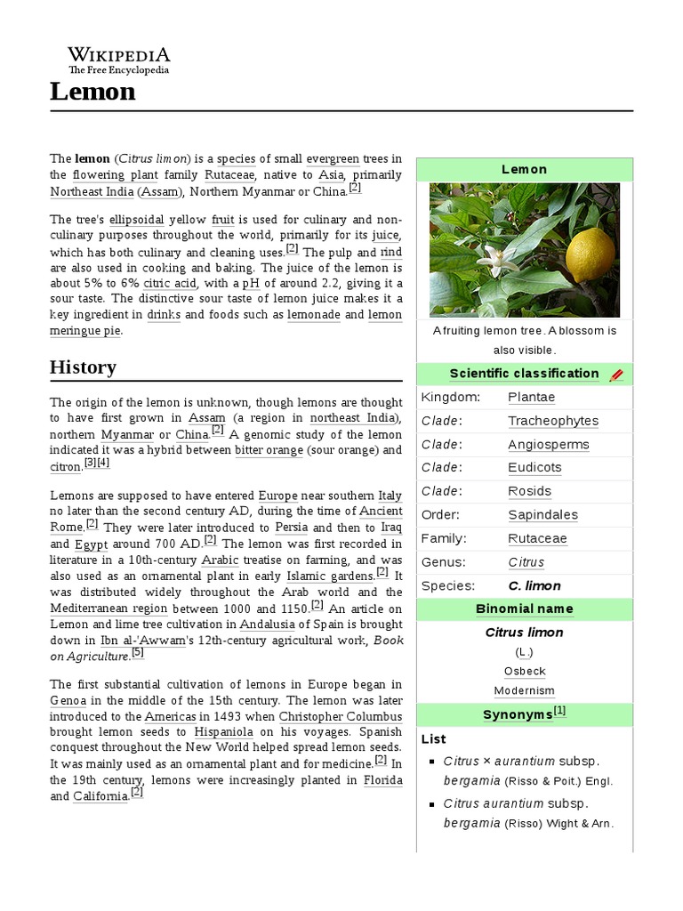 The Many Uses of Citrus limon: A Comprehensive Look at the Lemon Tree ...