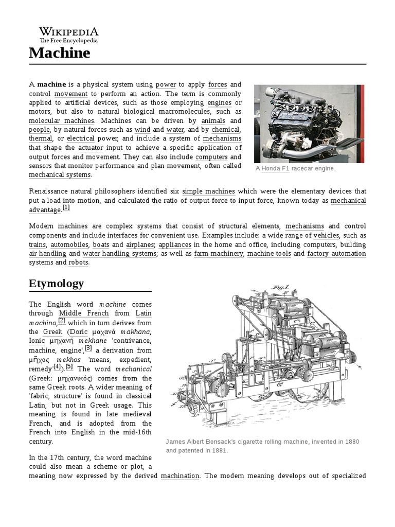 Machines: A Brief History of How Machines Work | PDF | Machines | Lever