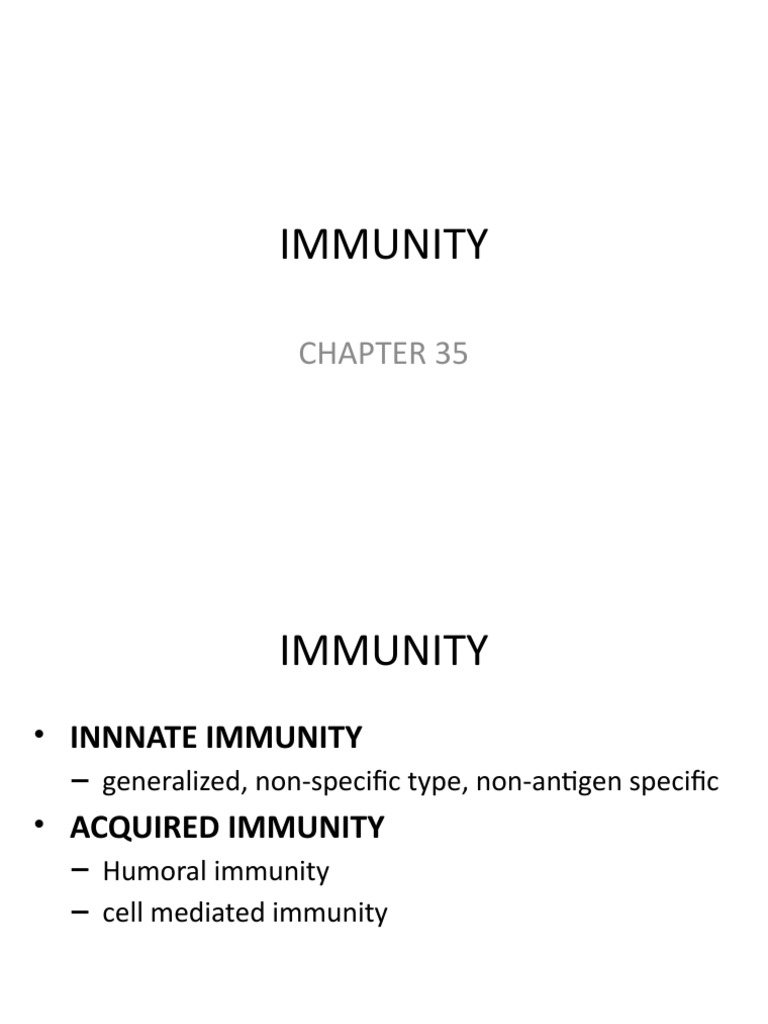 Blood Physiology Gutyon 14th Edition Chapter 35 Immunity | PDF | Immune System | Lymphocyte