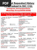 SSC CGL History Topicwise PYQs | PDF