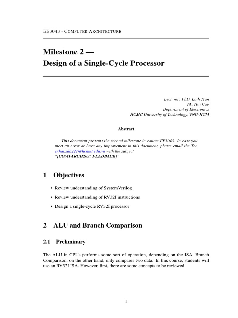 Milestone 2-Updated | PDF | Central Processing Unit | Input/Output