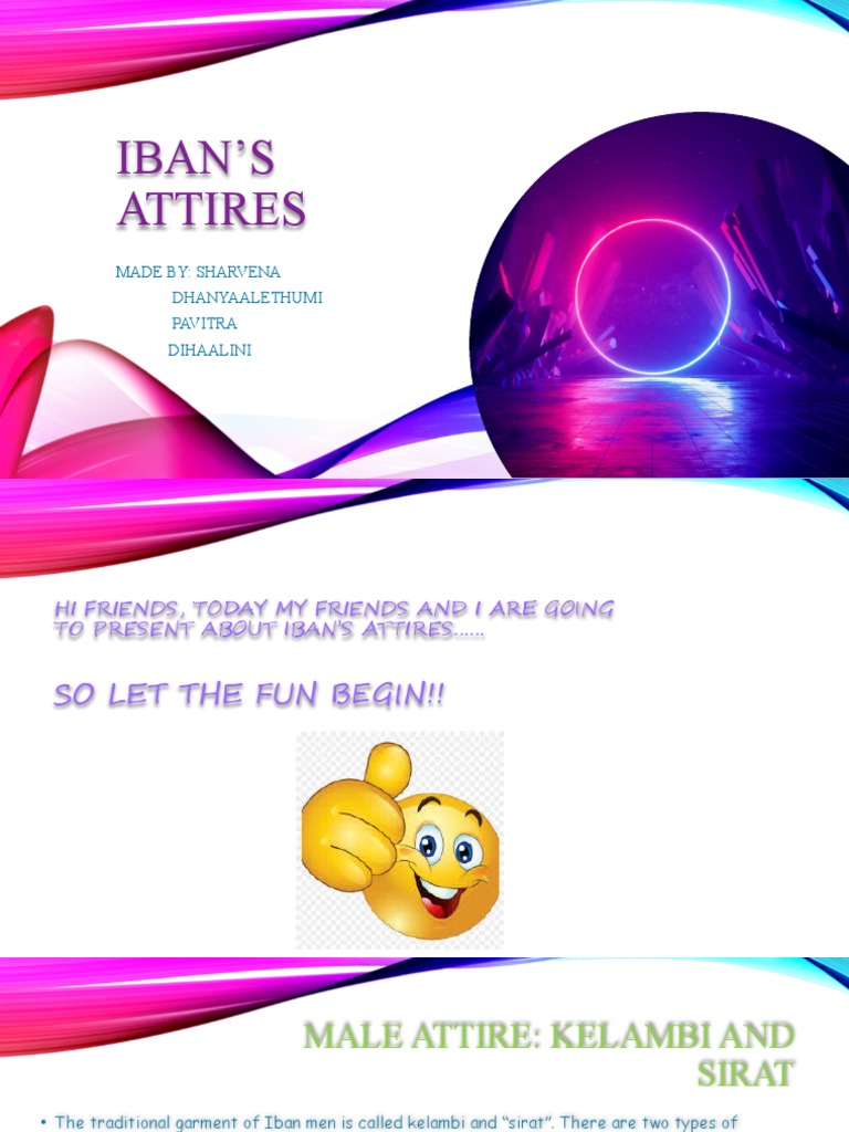 Iban Traditional Attires Explained | PDF | Clothing | Human Body