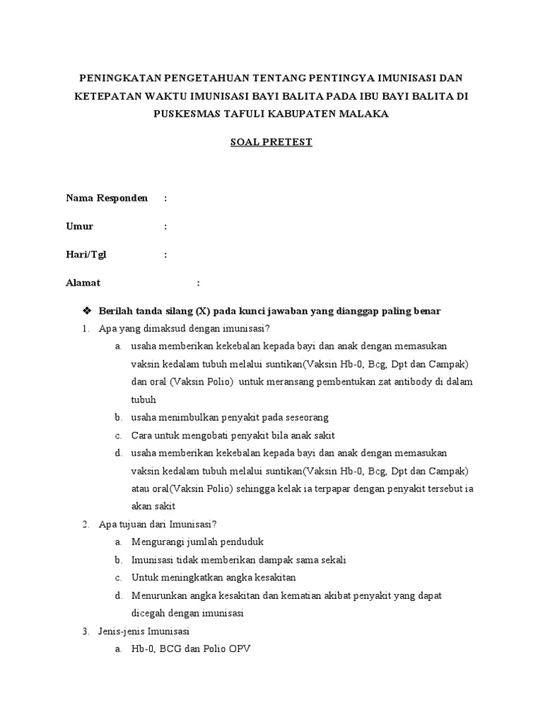 Materi Pre Dan Post Tes | PDF