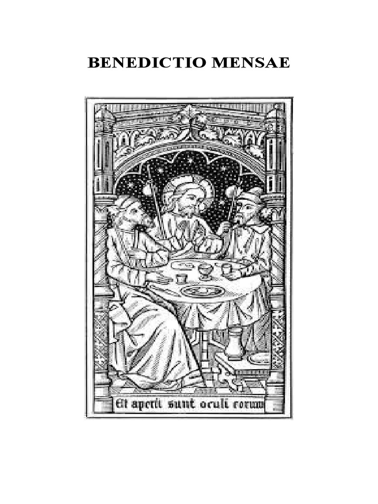 BENEDICTIO MENSAE-format Benedictus Breviar | PDF