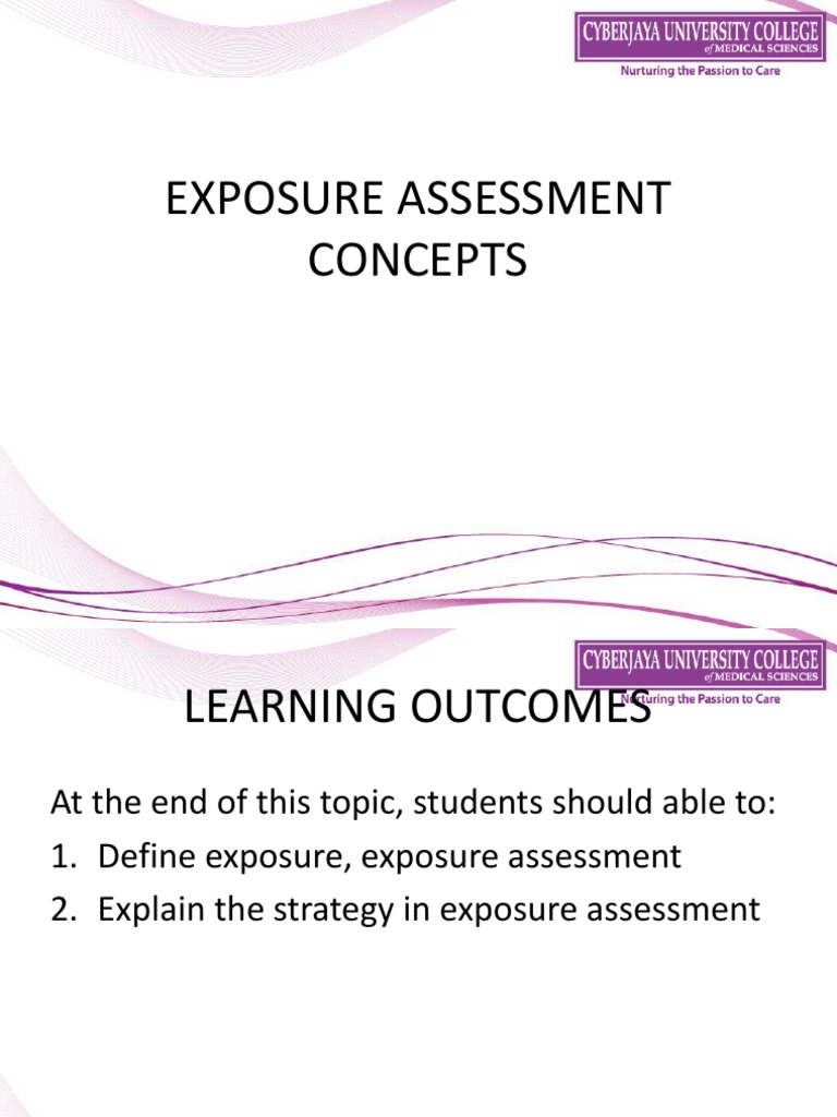 Lecture 5 Exposure Assessment | PDF | Risk | Labor Relations