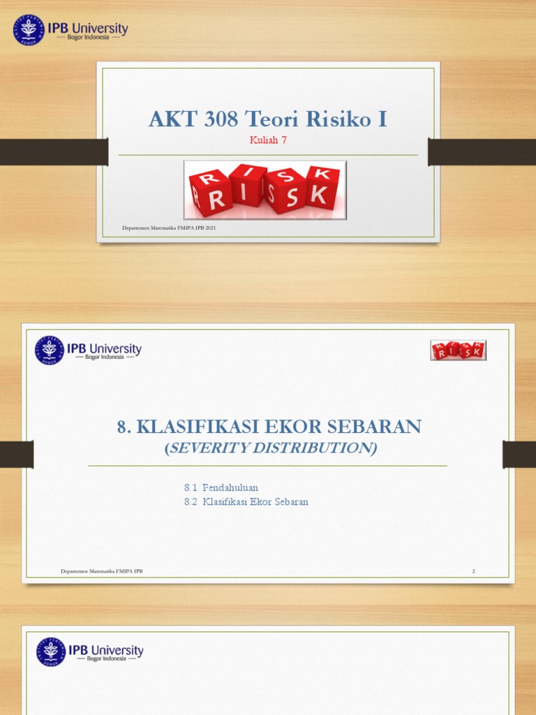 Modul 7 Teori Risiko I AKT | PDF