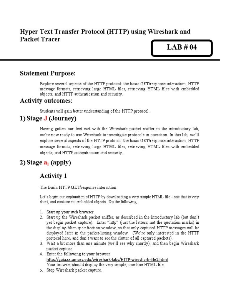 Lab 04 | PDF | Hypertext Transfer Protocol | Web Server