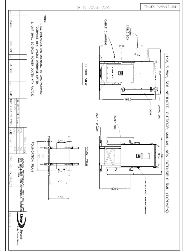 Ga - 11KV - Standard VRN (3way Rmu) | PDF