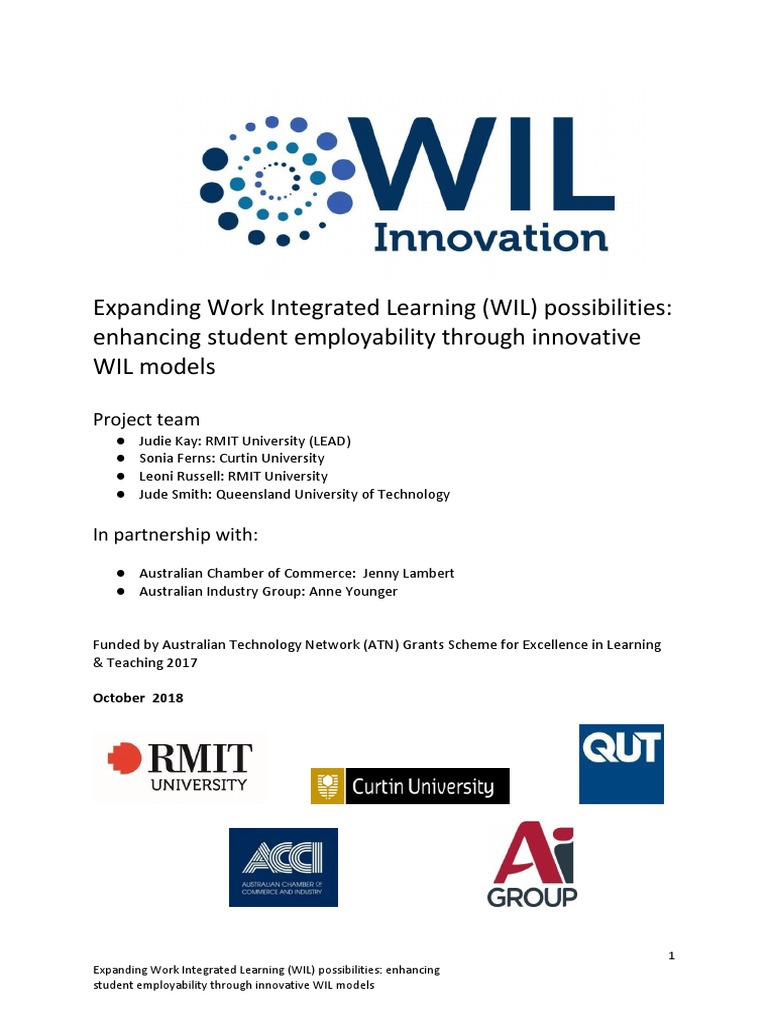 Expanding Work Integrated Learning (WIL) Possibilities: Enhancing Student Employability Through ...