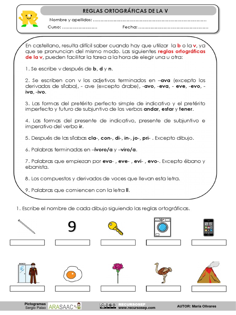 Reglas Ortográficas V | PDF | Idiomas | Estudios de idiomas extranjeros