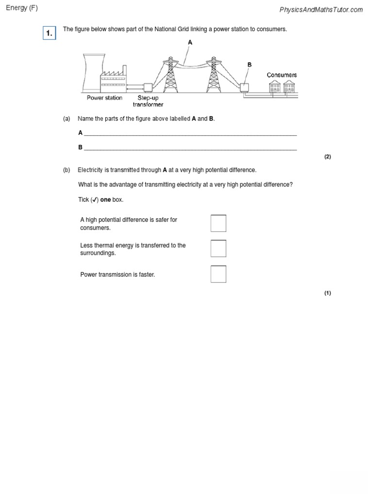 Energy (F) QP | PDF | Nuclear Fusion | Power Station