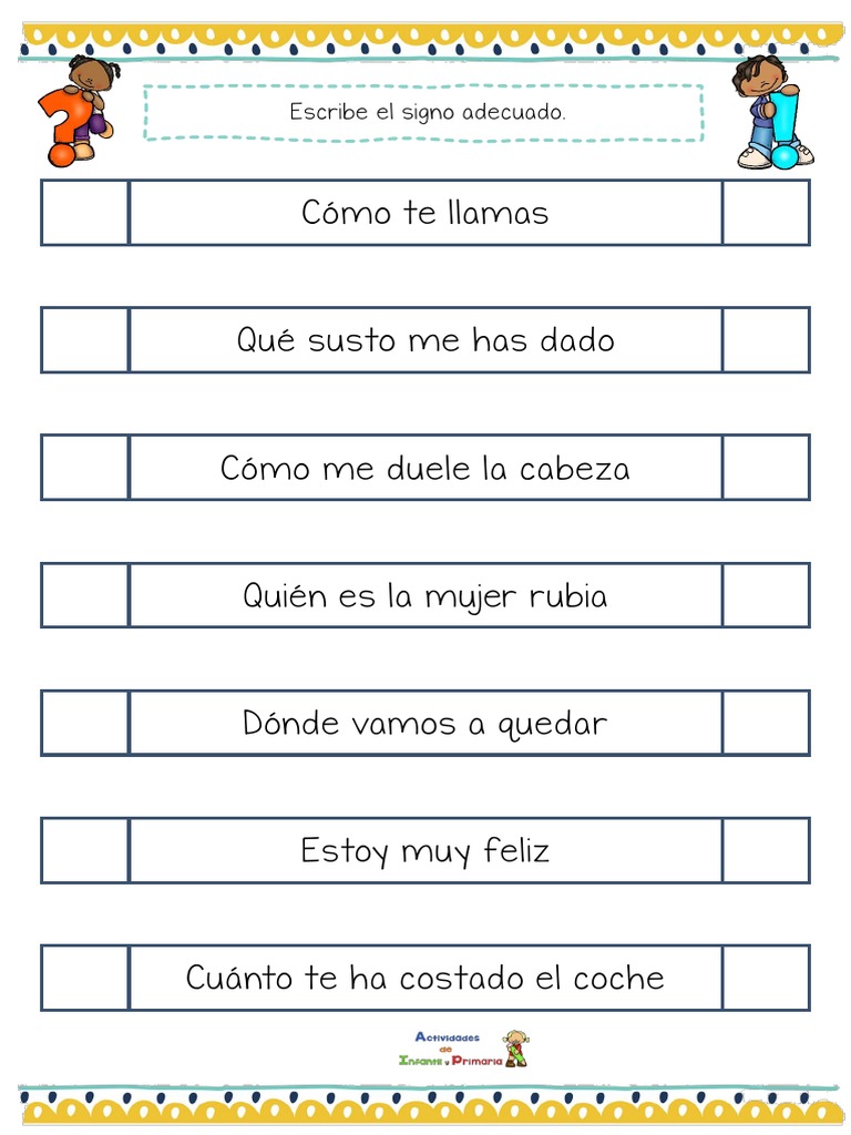 Signos de Interrogacion y Exclamacion | PDF