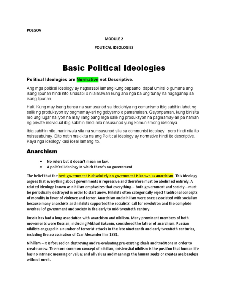 Political Ideologies | PDF | Communism | Socialism