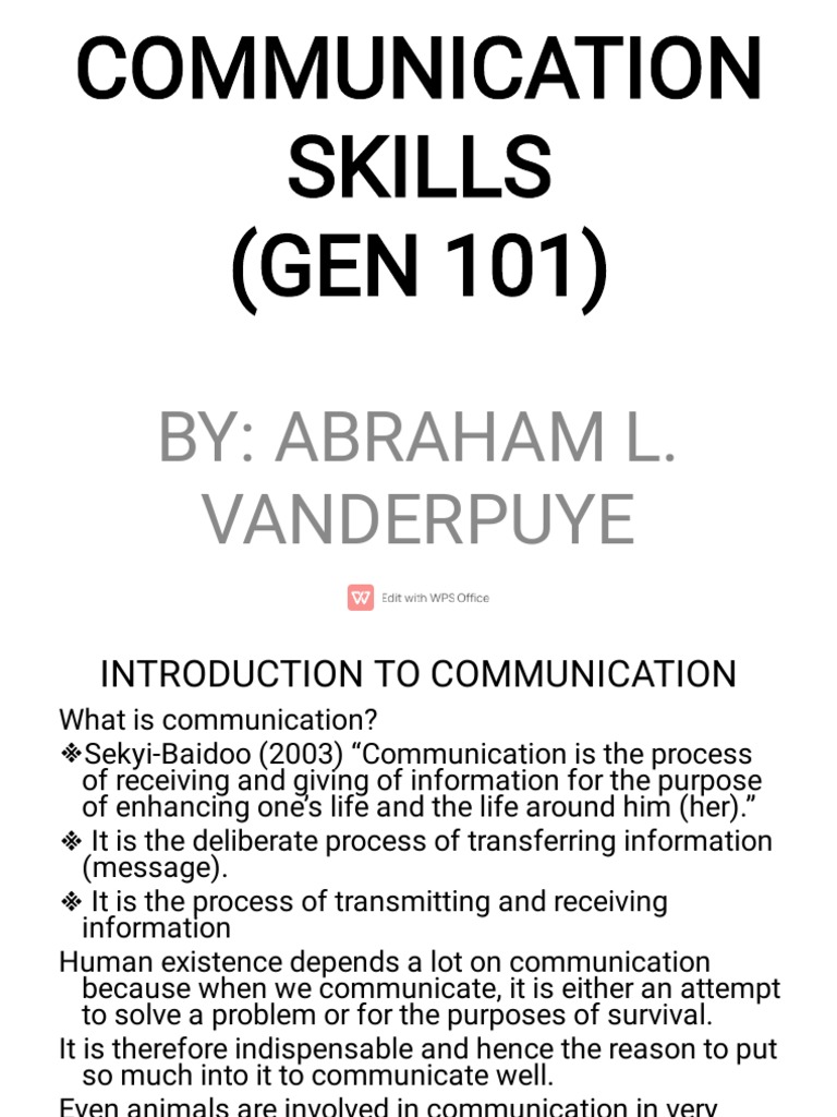 Communication Skills | PDF | Communication | Information