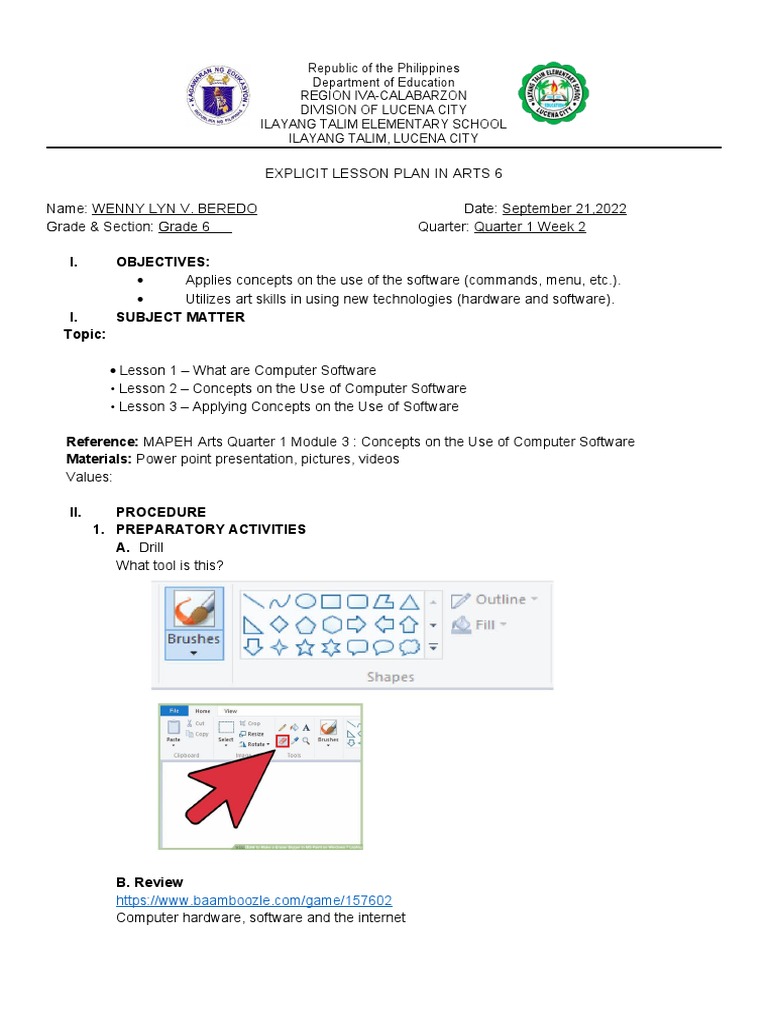 Computer Software Lesson Plan | PDF | Software | Application Software