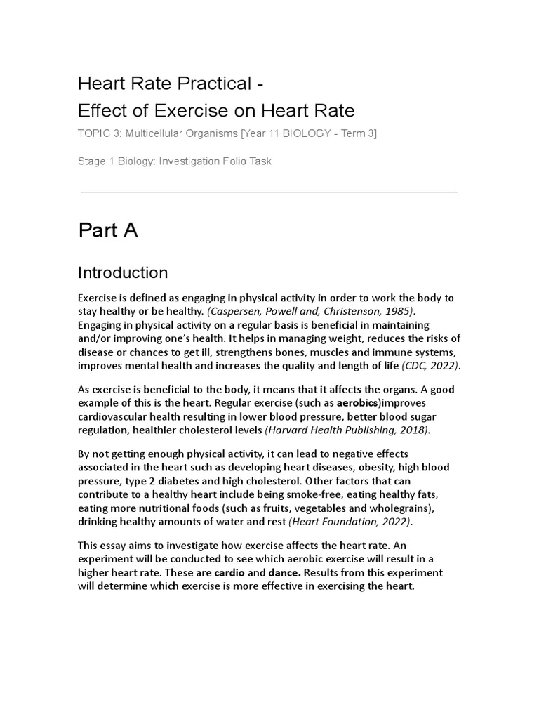 Heart Rate Design Practical | PDF | Heart Rate | Aerobic Exercise