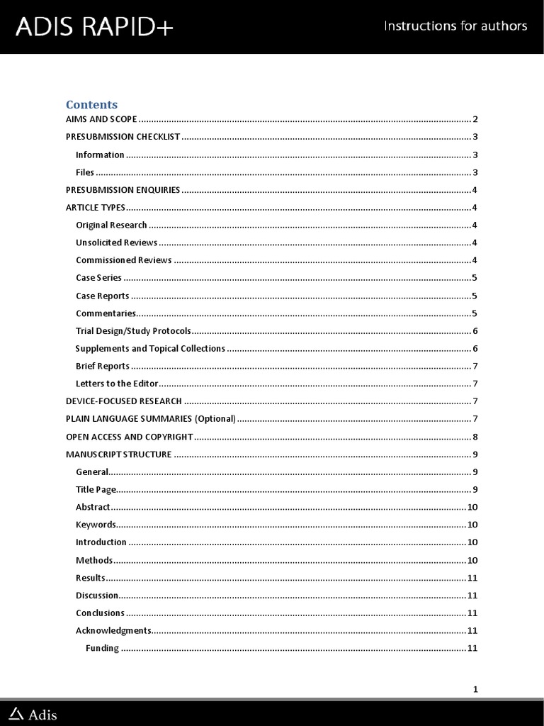 Adis Rapid+ I4A 2021 v2.0 | PDF | Open Access | Academic Journal