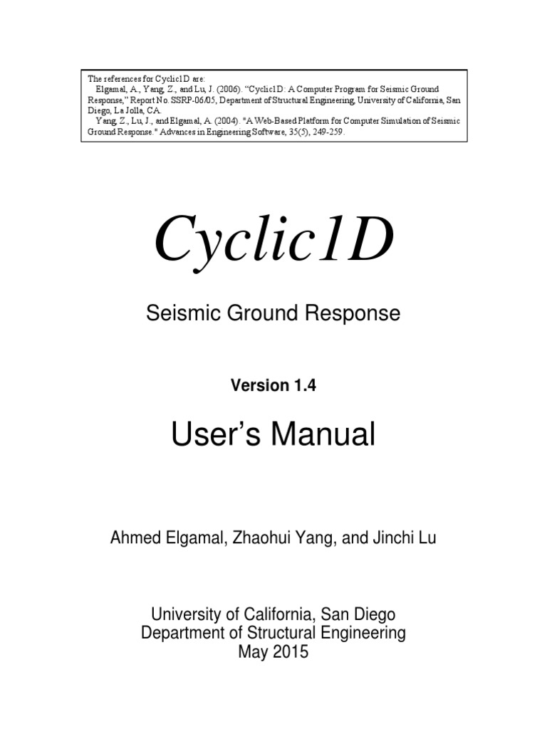 Cyclic1D UserManual | Download Free PDF | Strength Of Materials | Yield ...