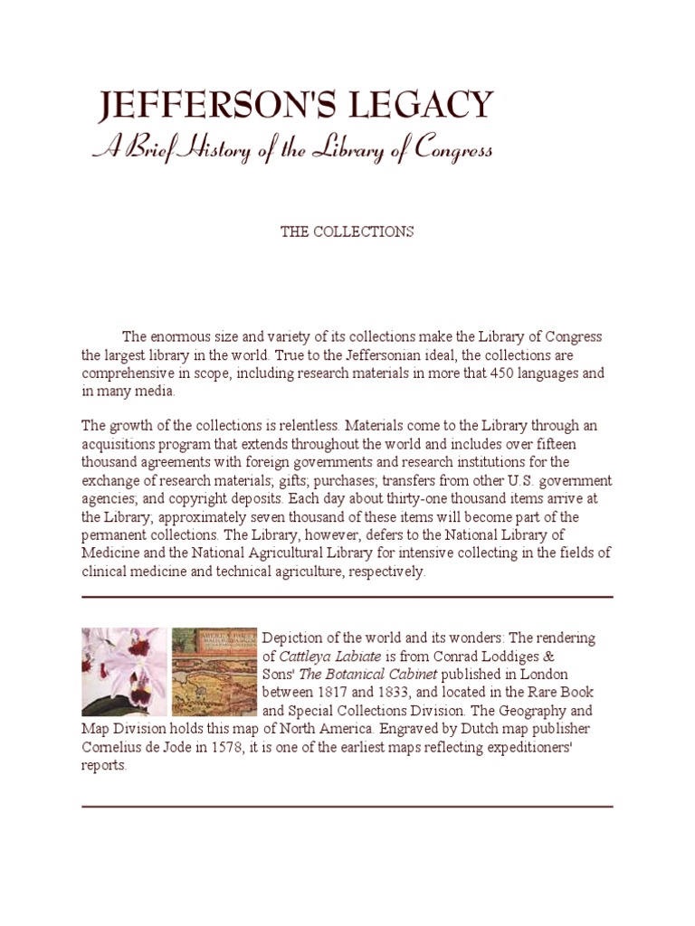 Library of Congress Collections | PDF | Library Of Congress | Libraries