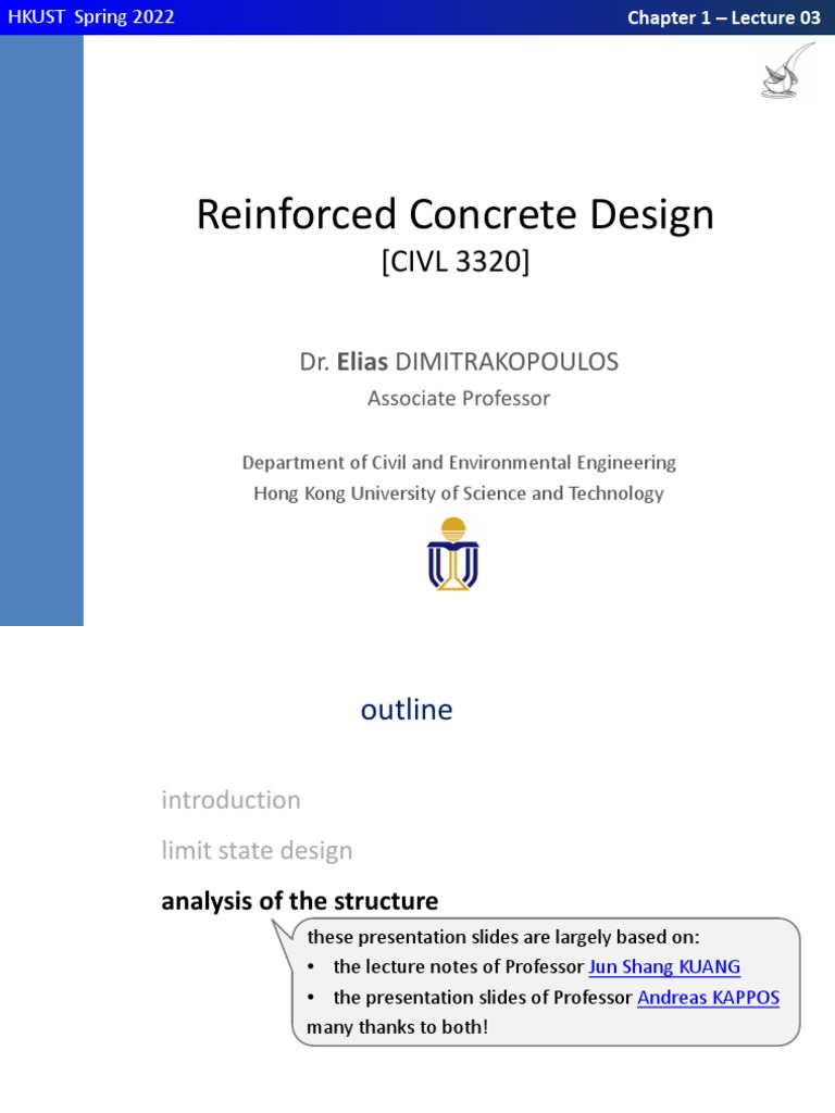 Reinforced Concrete Design: (CIVL 3320) | PDF | Beam (Structure) | Physical Sciences