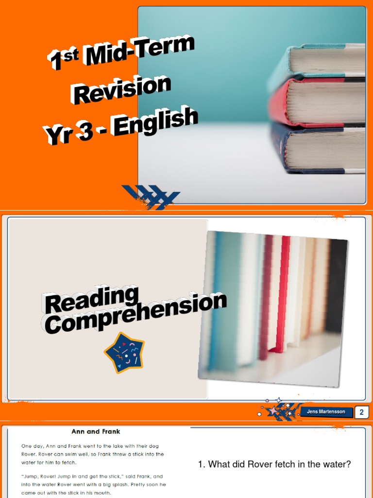 Yr 3 Eng - 1st Mid Term Revision | PDF | Noun | Adjective