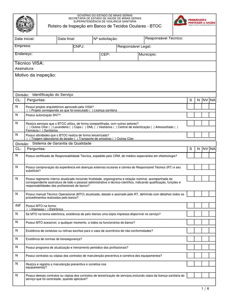 Banco de Tecidos Oculares - BTOC | PDF | Laboratórios