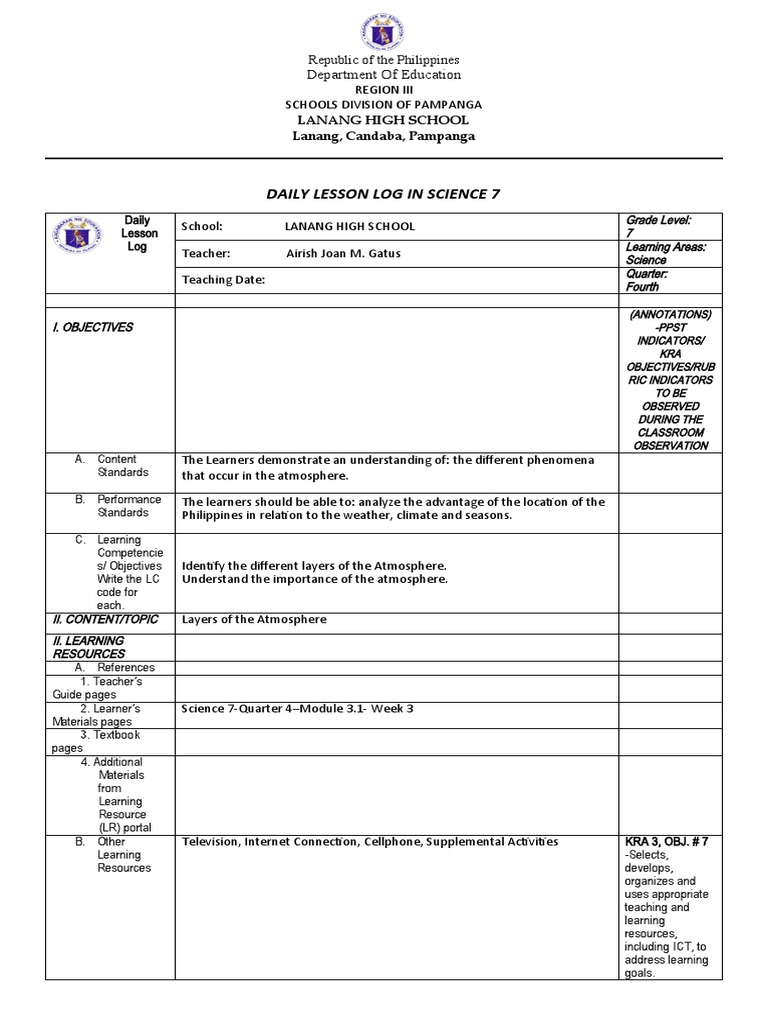 Dll-Airish Joan Gatus - Cot2 | PDF | Atmosphere Of Earth | Nature