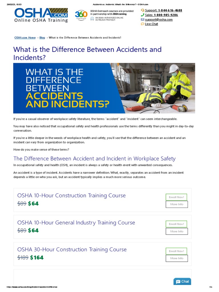 What Is The Difference Between Accidents and Incidents? | PDF ...