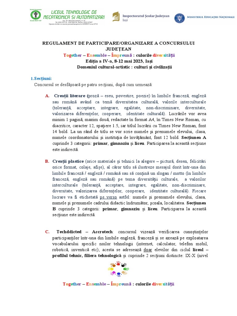 1.2.Regulament-Concurs Ensemble | PDF