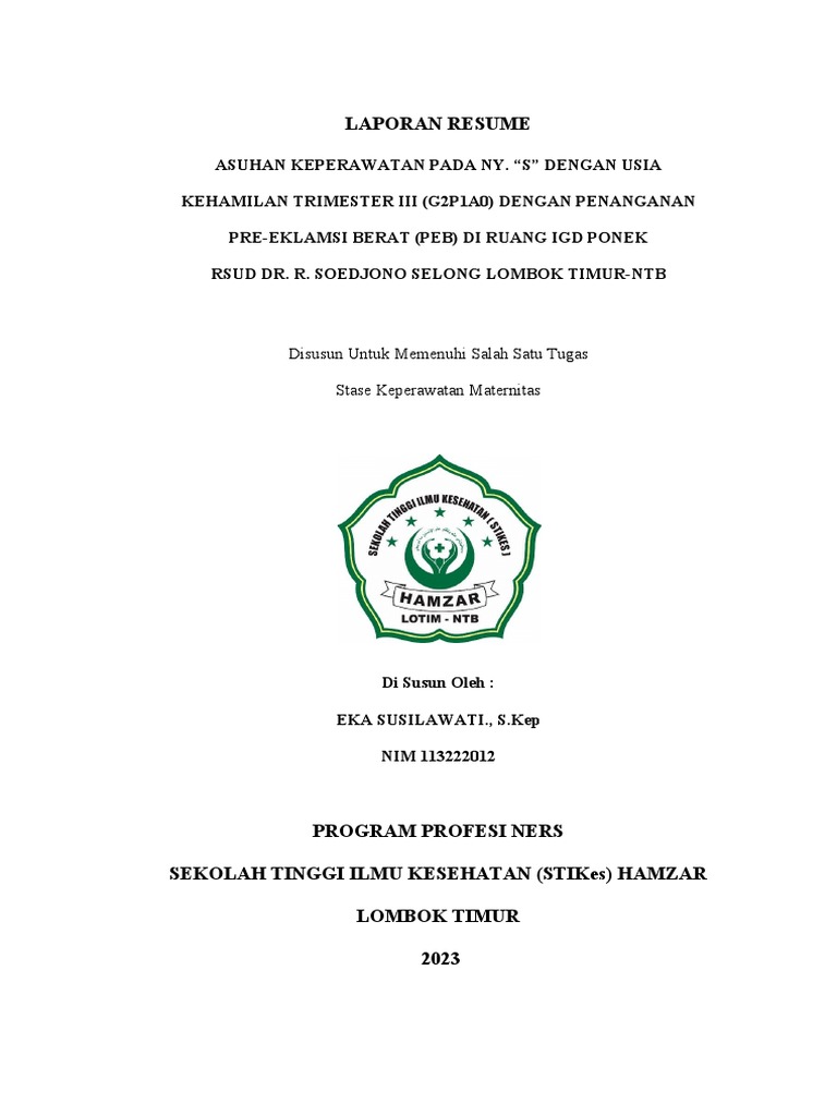 G1P0A0 Indikasi PEB (IGD Ponek) | PDF