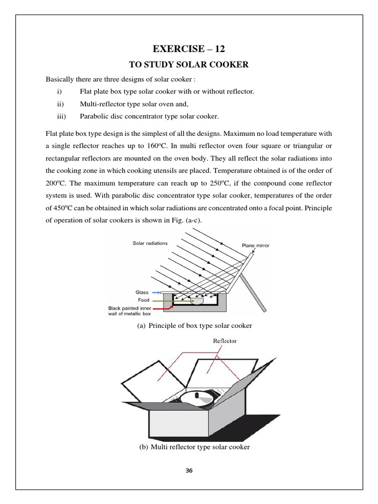 Study Solar Cooker | PDF | Mirror | Physical Sciences