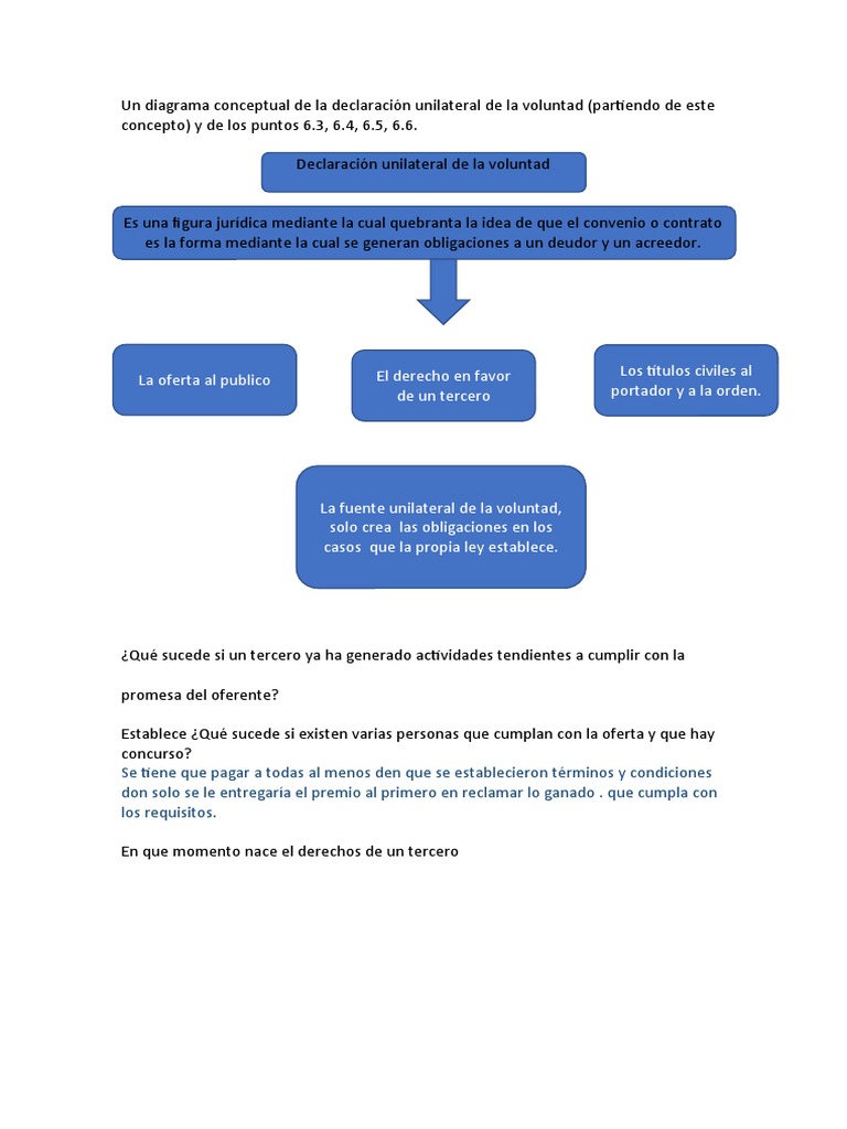 Un Diagrama Conceptual de La Declaración Unilateral de La Voluntad | PDF