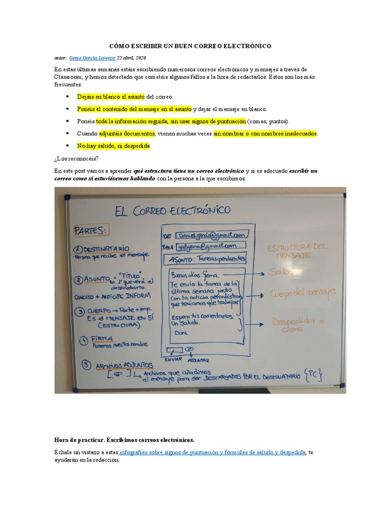 Cómo Escribir Un Buen Correo Electrónico | PDF