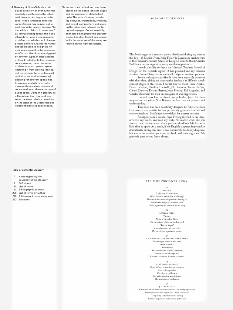 A Glossary of Urban Voids Is A Cri | PDF | Space