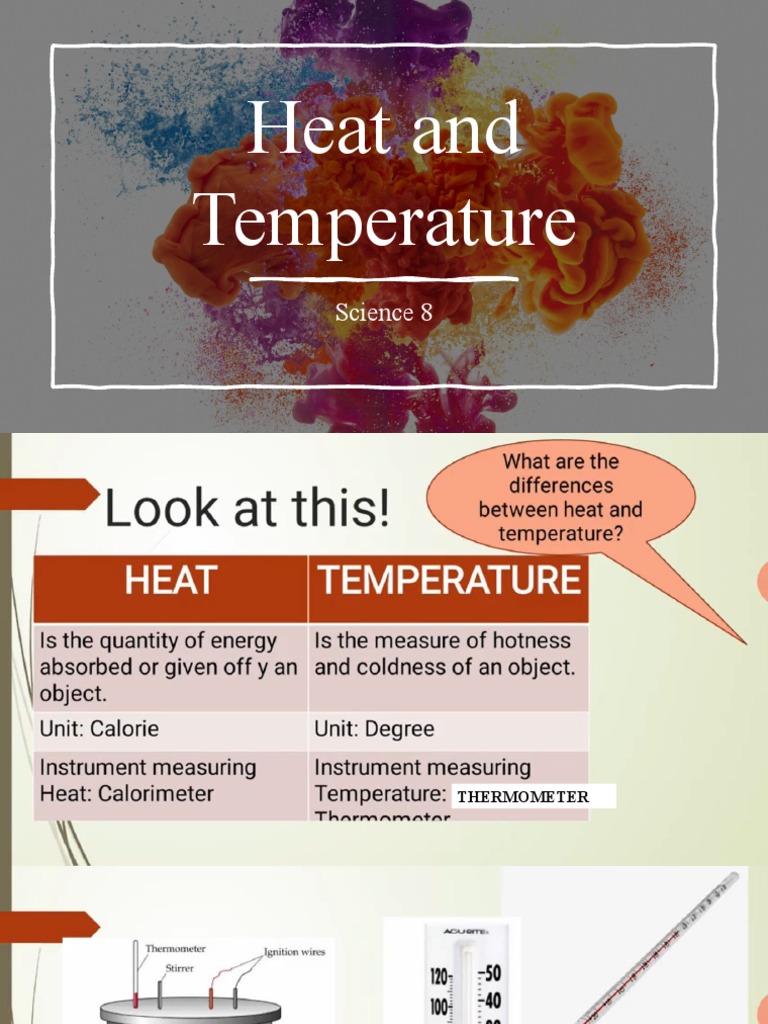 Heat and Temperature: Science 8 | PDF