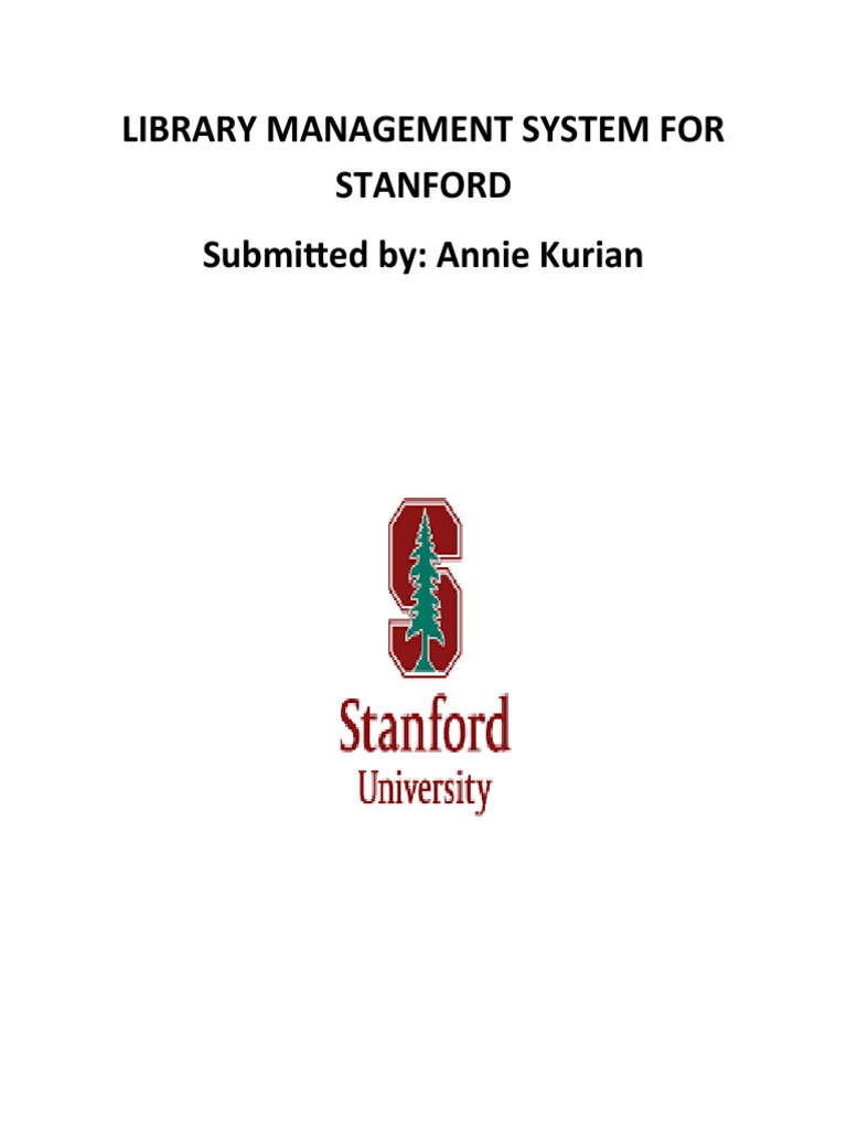 Library Management System For Stanford | PDF | Libraries | Books