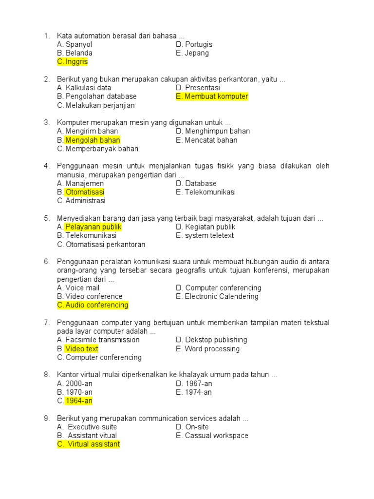 Lat Soal TEKPER | PDF
