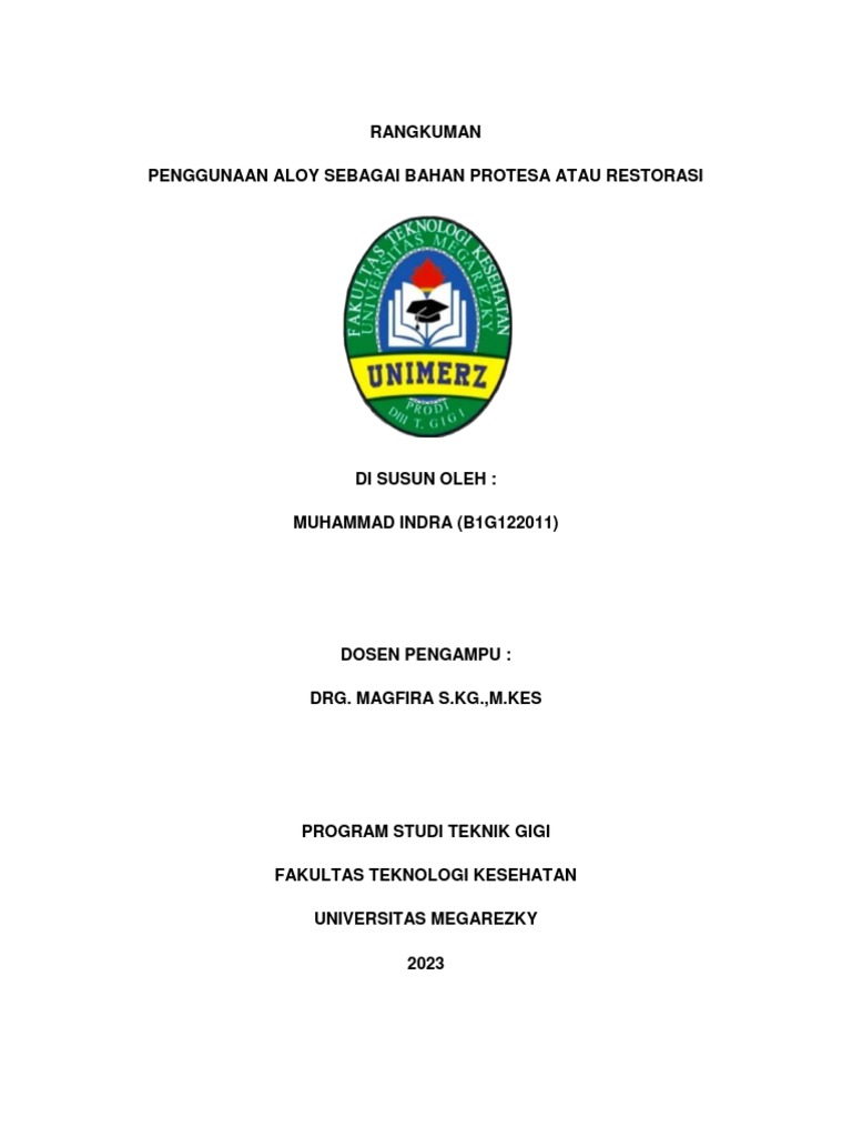 Penggunaan Alloy dalam Protesa Gigi | PDF