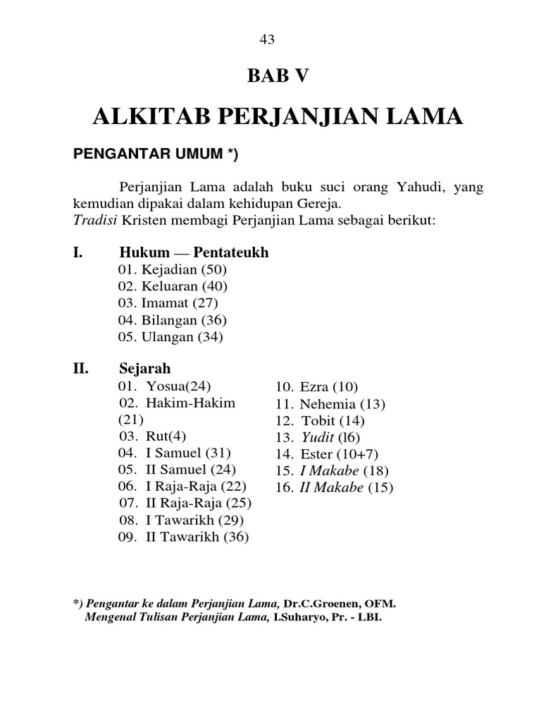5 Alkitab Perjanjian Lama 1 Pdf
