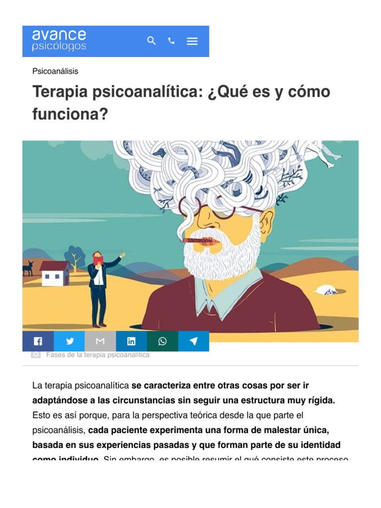 Terapia Psicoanalítica: ¿Qué Es y Cómo Funciona?: Psicoanálisis | PDF | Psicoanálisis | Mente ...
