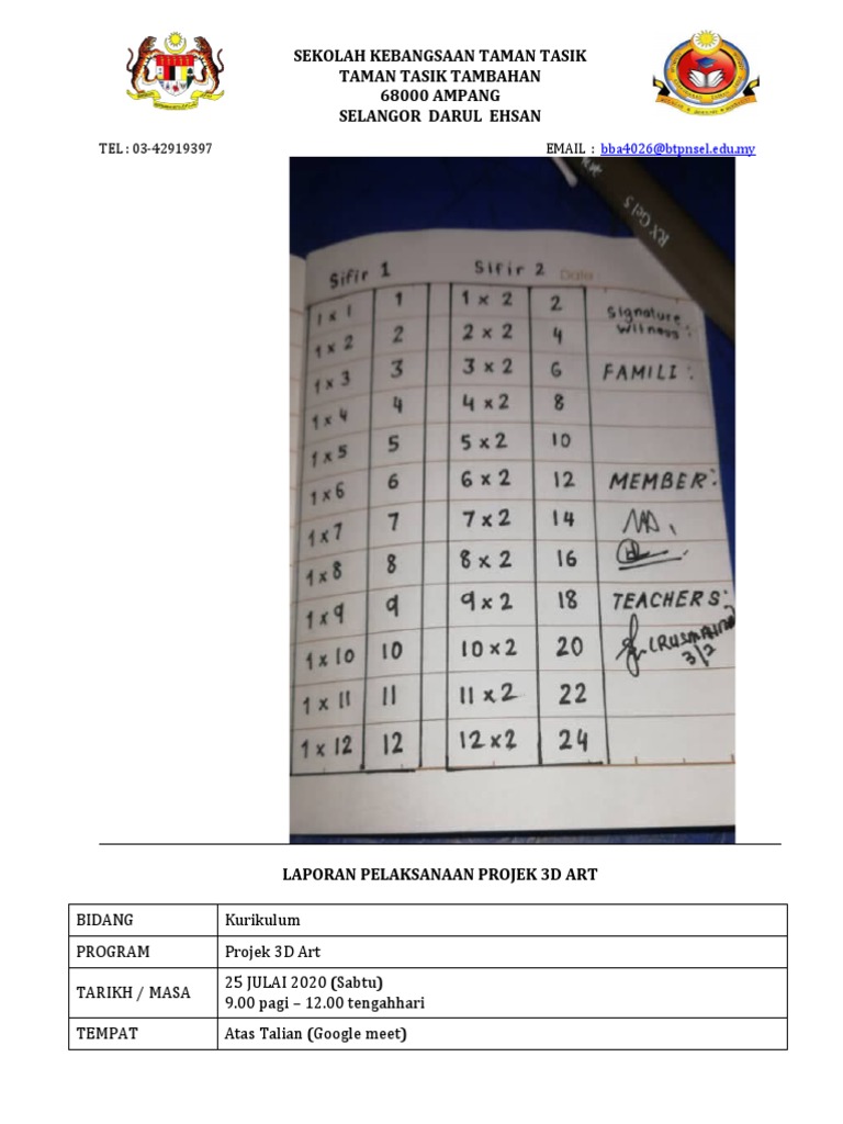Laporan Program 3D Art Guru (RBT) | PDF